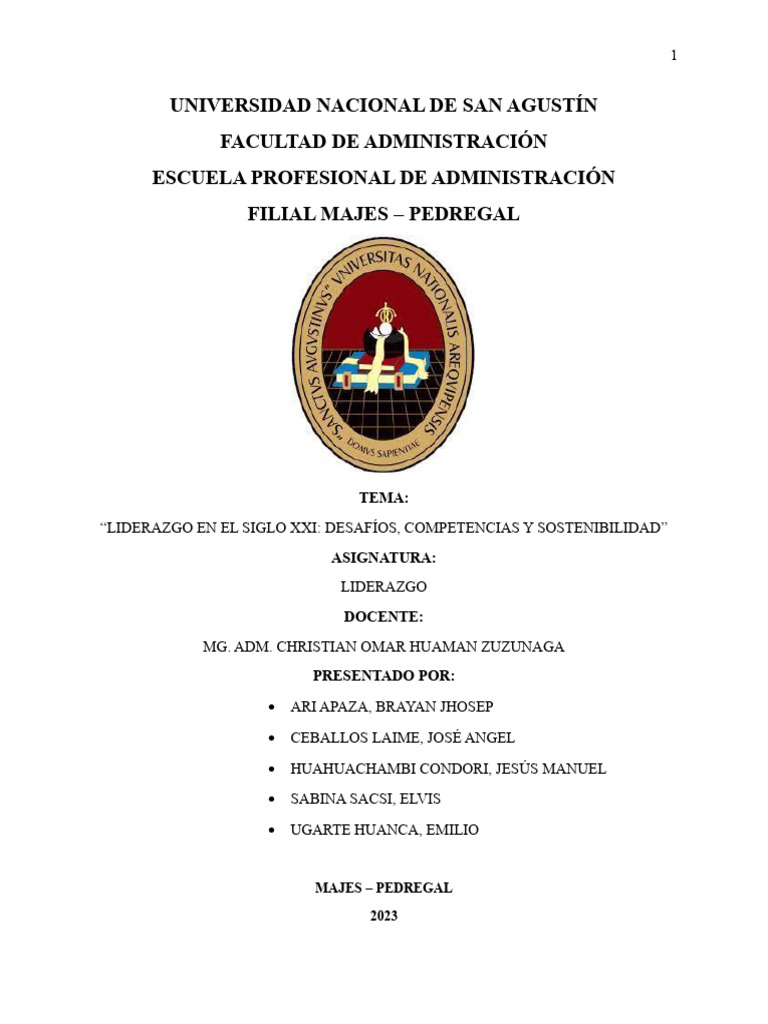 Plantilla Formato Apa 7 | PDF | Liderazgo | Sustentabilidad