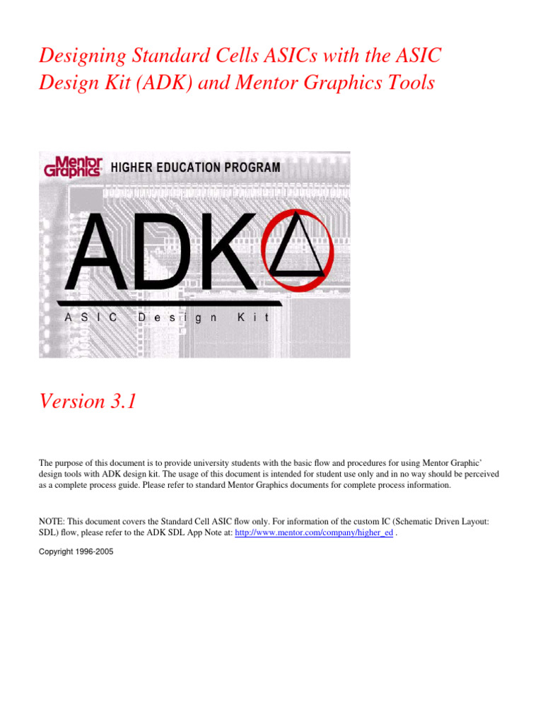 ADK Documentation 0905 | PDF | Hardware Description Language | Vhdl