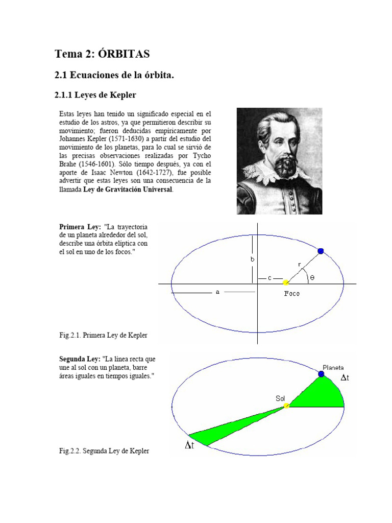 Ecuaciones y Leyes de las Órbitas Celestes | PDF | Orbita | Gravedad