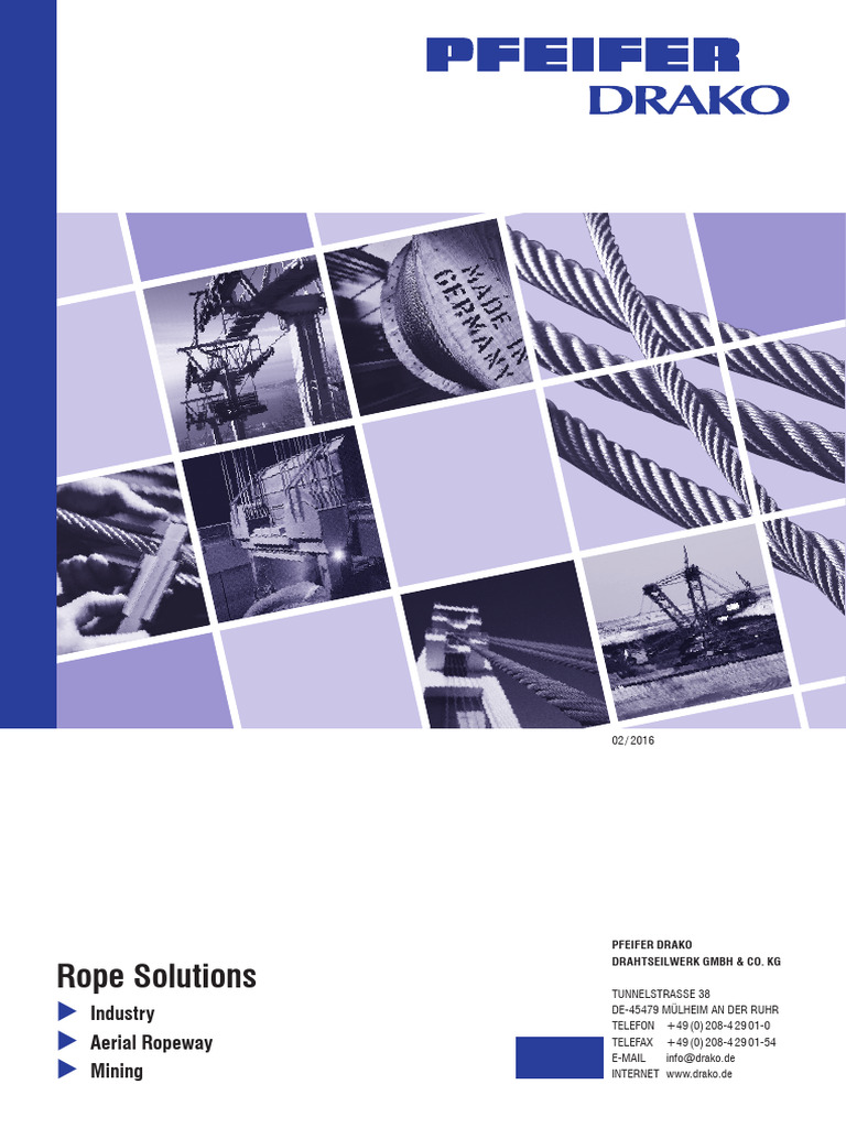 Pfeifer Drako - Rope Solutions | PDF | Rope | Manufactured Goods