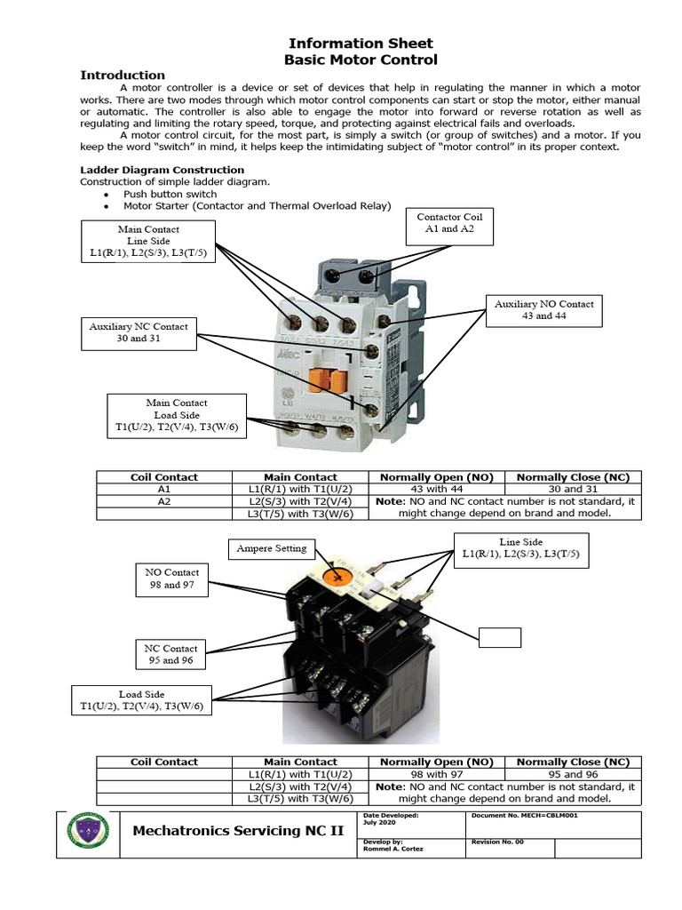 Motor Control | PDF | Relay | Switch