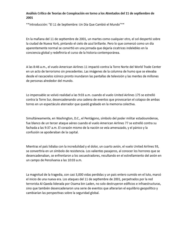 Torres Gemelas | PDF | Ataques del 11 de septiembre | Guerra en terror