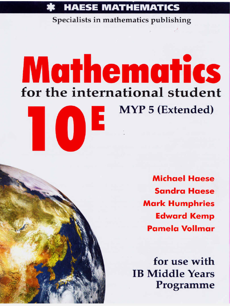 MYP 5 Mathematics Extended 2014 1e (Haese) | PDF