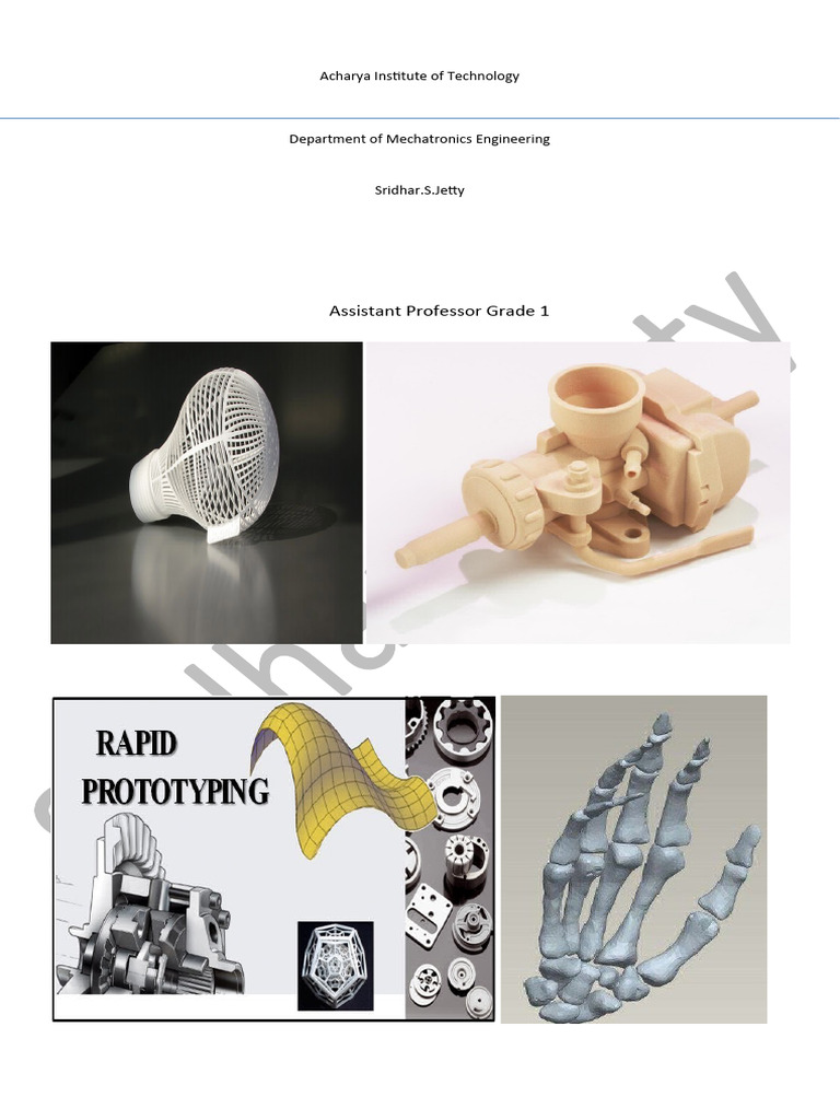Rapid Prototyping | PDF | 3 D Printing | Secondary Sector Of The Economy
