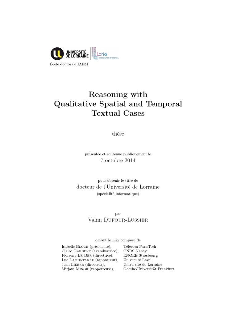 Reasoning With Qualitative Spatial And Temporal Textual Cases Pdf