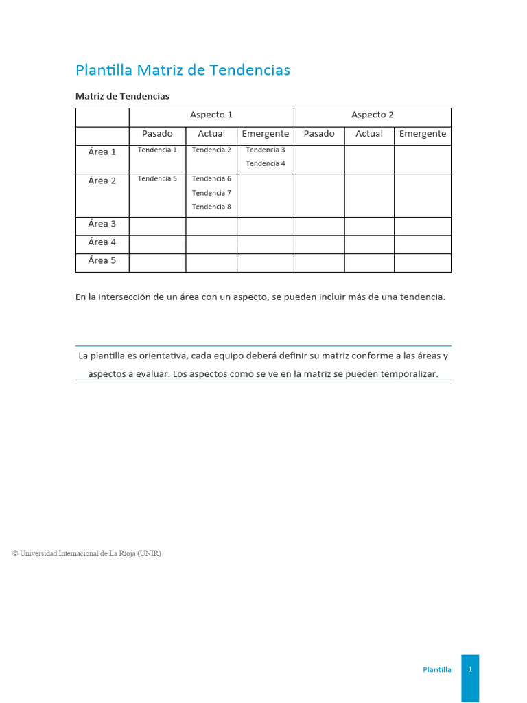 1_0_Plantilla Matriz de Tendencias | PDF 1_0_Plantilla Matriz de Tendencias | PDF