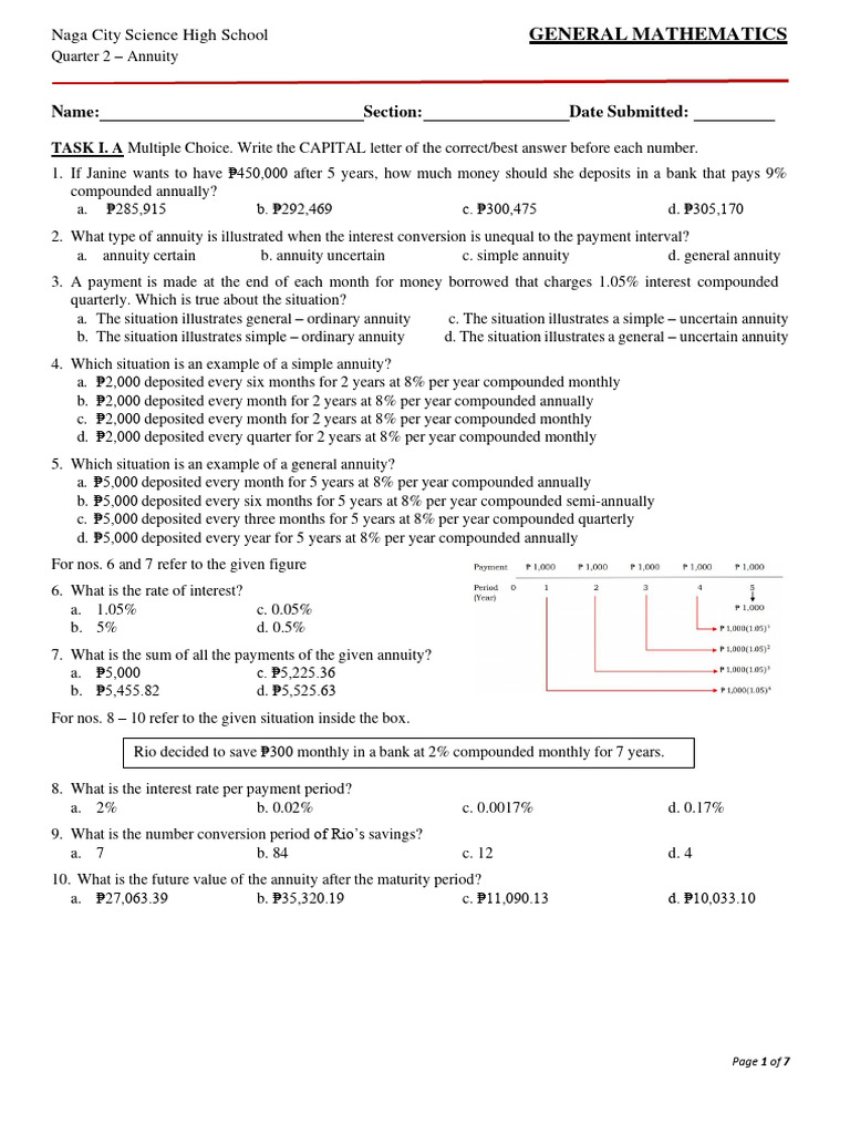 Q2 2-Annuity-Worksheet-1 3 2024 | PDF | Interest | Mathematical Finance