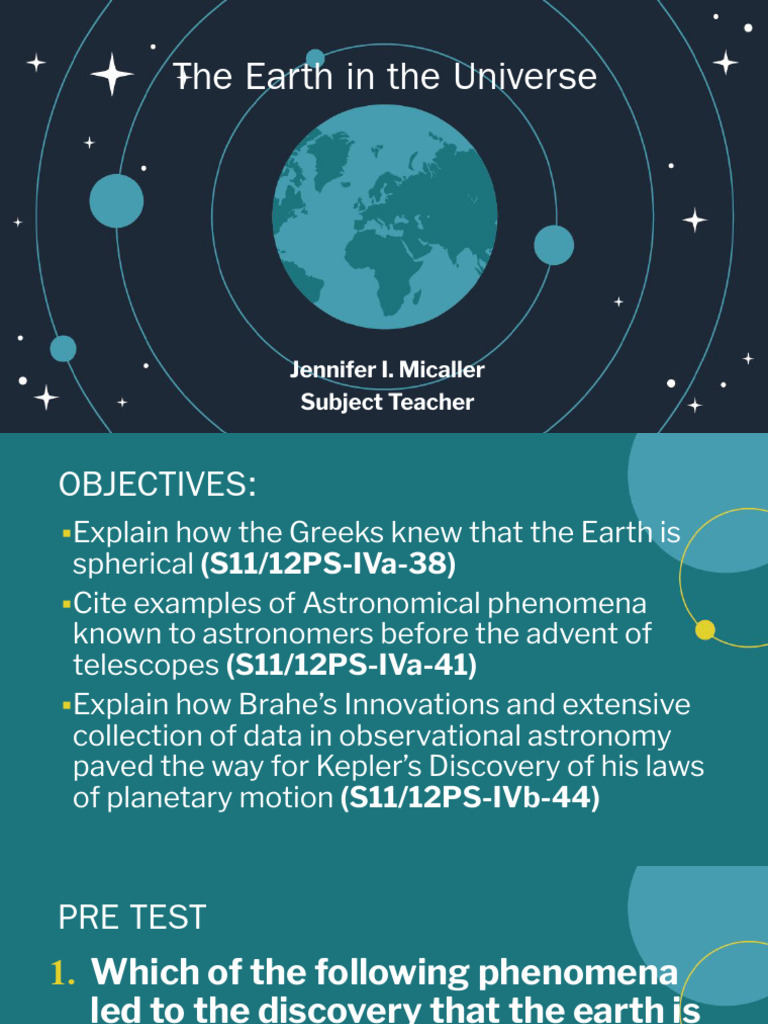 The Earth in The Universe | PDF | Johannes Kepler | Tycho Brahe