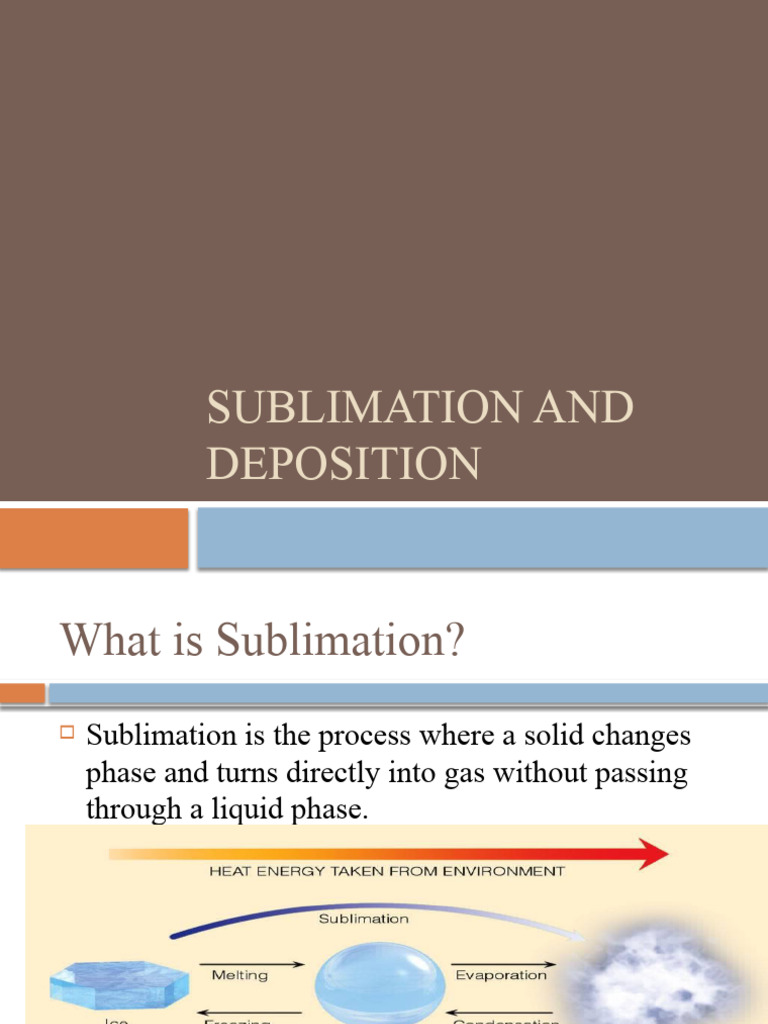 Understanding Sublimation and Deposition | PDF