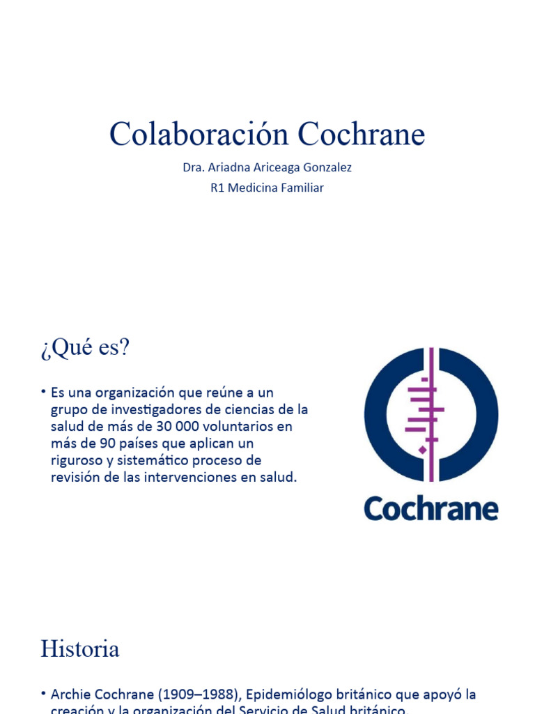 Colaboración Cochrane en Salud | PDF | Medicina | Cuidado de la salud