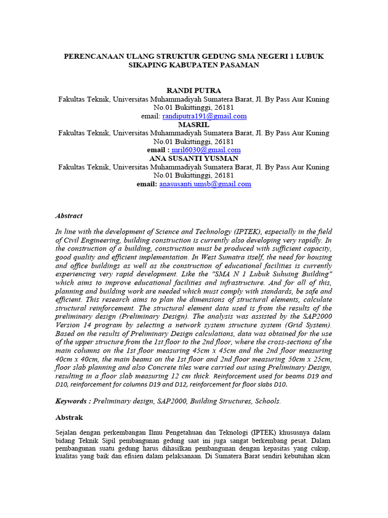 Randi Putra, Masril, Ana Susanti Yusman | PDF | Real Estate | Engineering