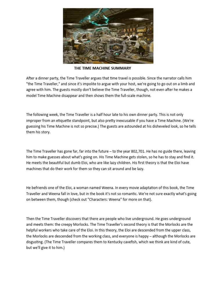 THE TIME MACHIN-WPS Office | PDF | The Time Machine