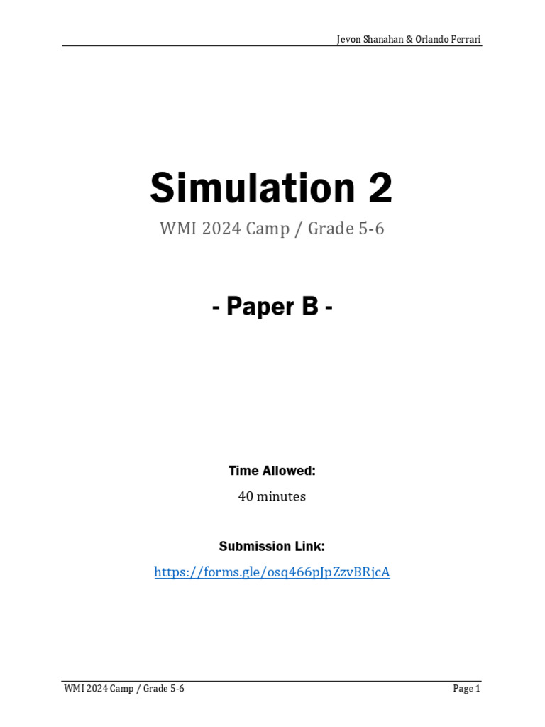Simulation 2B | PDF | Ratio | Mathematics