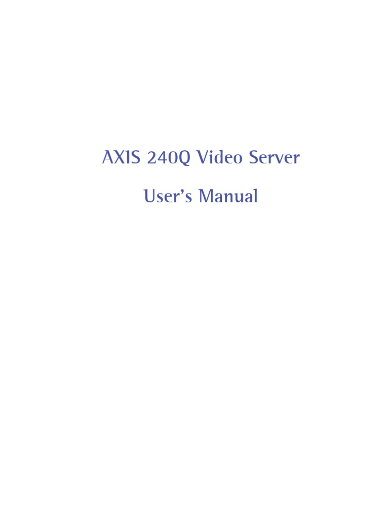 User Manual 240Q (En) | PDF | Web Server | Internet & Web