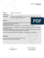 CT Scan Result Sample Template | PDF | Radiology | Ct Scan