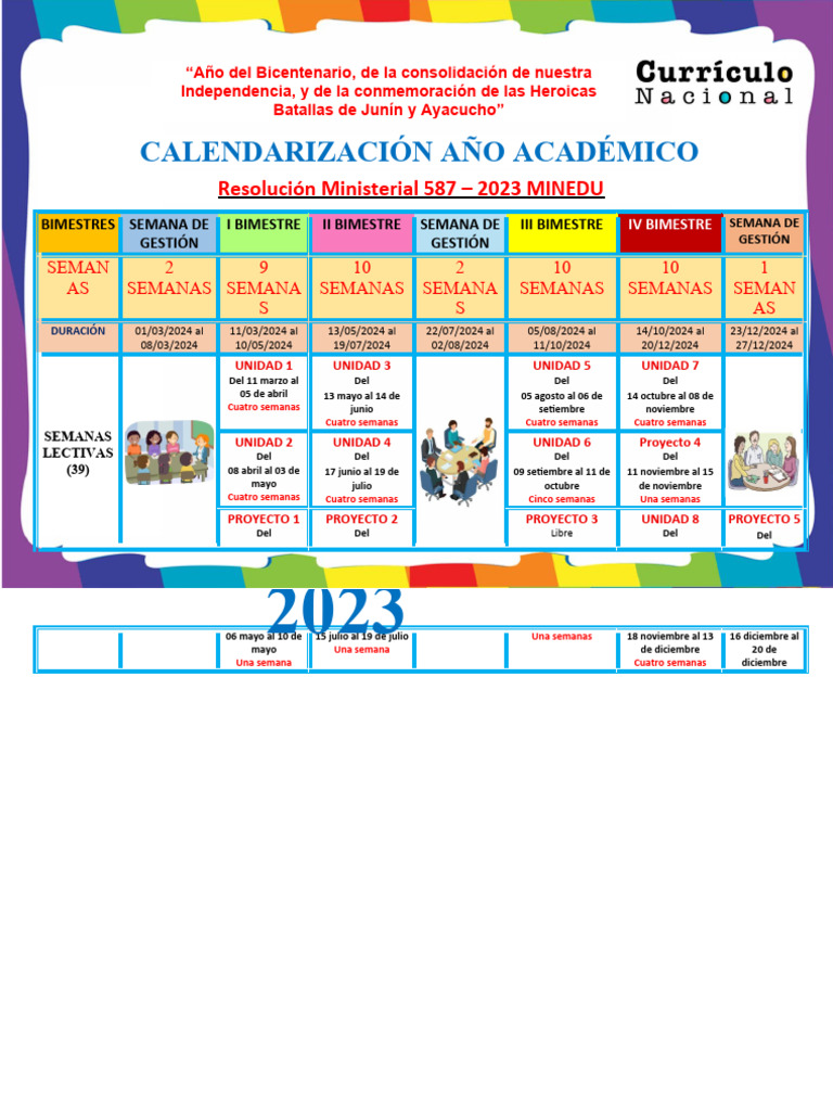 Calendarización Año Académico 2024 | PDF | Días festivos | Observancias