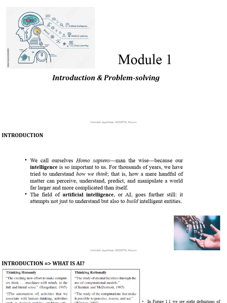 AI&ML Module 1 | PDF | Neuron | Artificial Intelligence