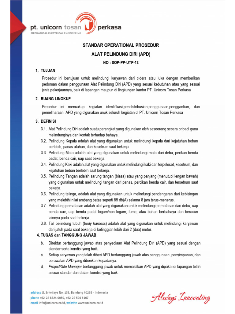 6. Prosedur APD | PDF