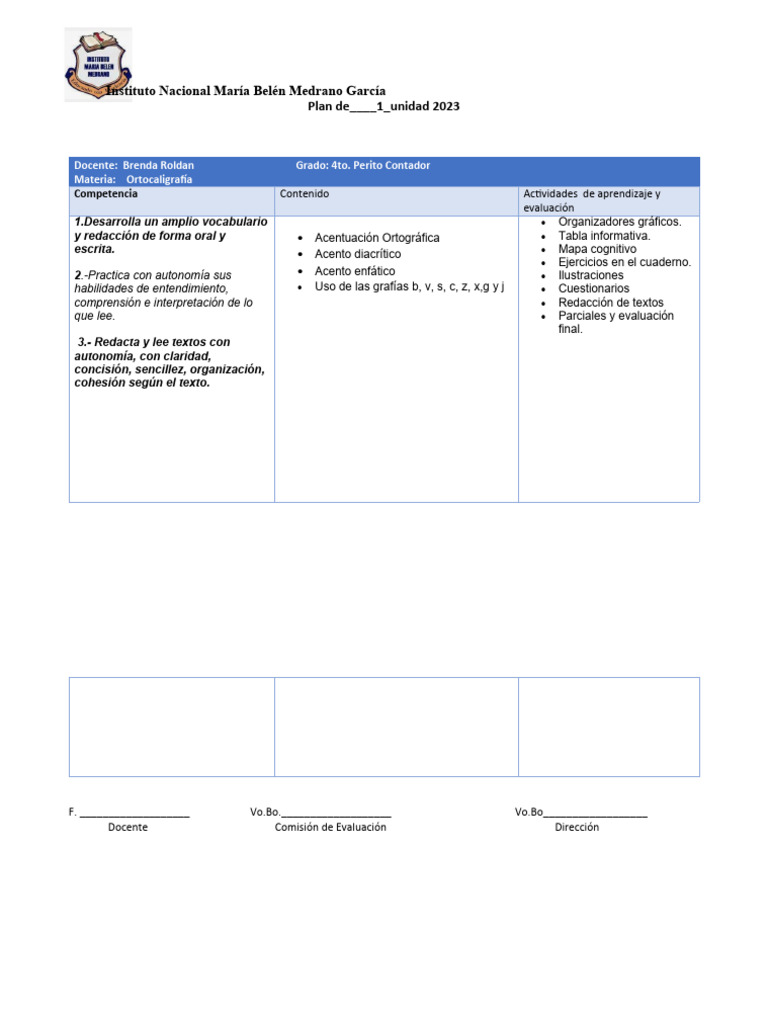Ortografía y Caligrafía 4to Perito Contador | PDF