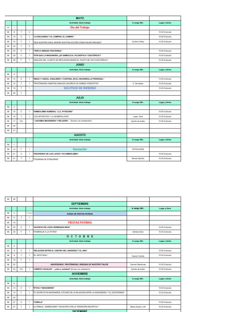 Programa 2024 RL Mediodía | PDF | Títulos | El esoterismo