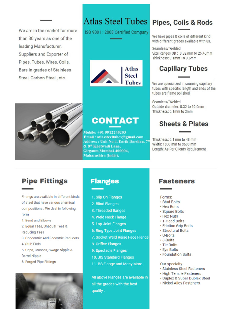 Atlas Steel Tubes Catalogue | PDF