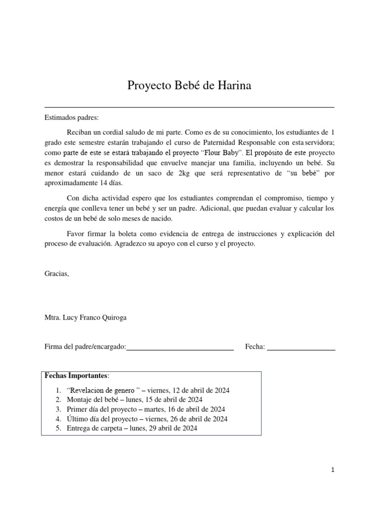 Proyecto Nuestra Responsabilidad | PDF