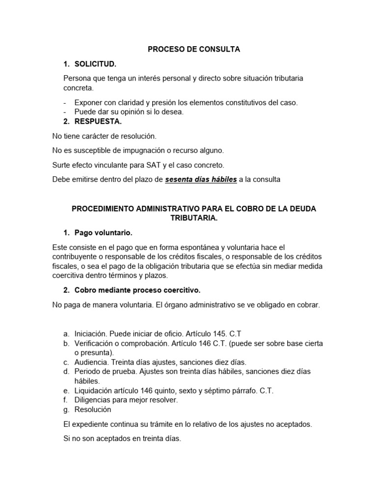 PROCESOS DEL CODIGO TRIBUTARIO | PDF