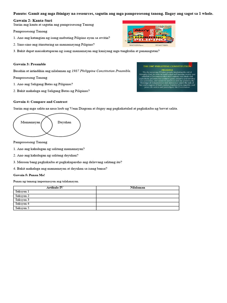 Week 1 AP 10 Activity | PDF