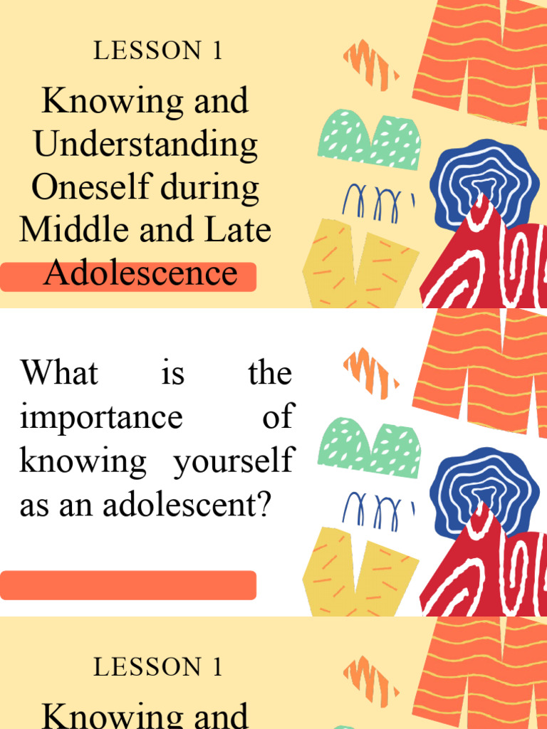 Per Dev Lesson 1 | PDF | Self Concept | Adolescence