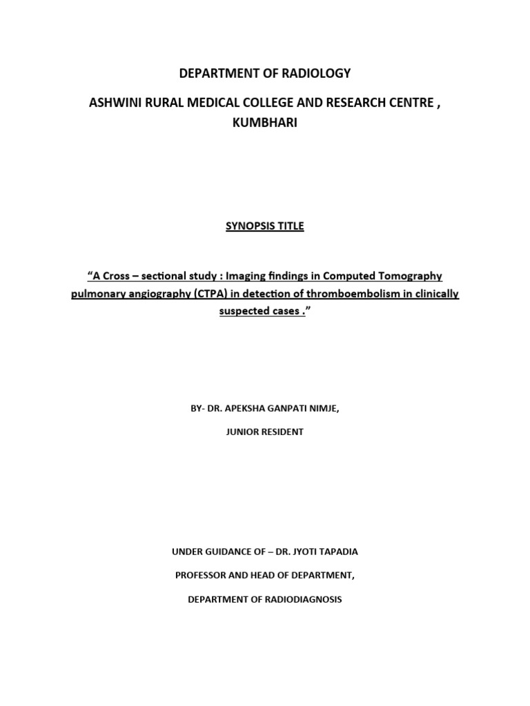 CT Synopsis 1 | PDF | Ct Scan | Medical Imaging
