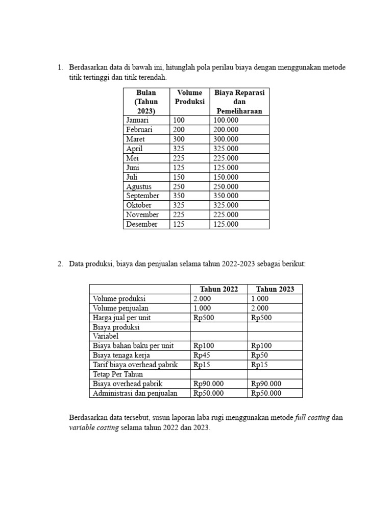 Latihan Soal Bab 2 Dan Bab 3 Rabu, 28 Februari 2024 | PDF