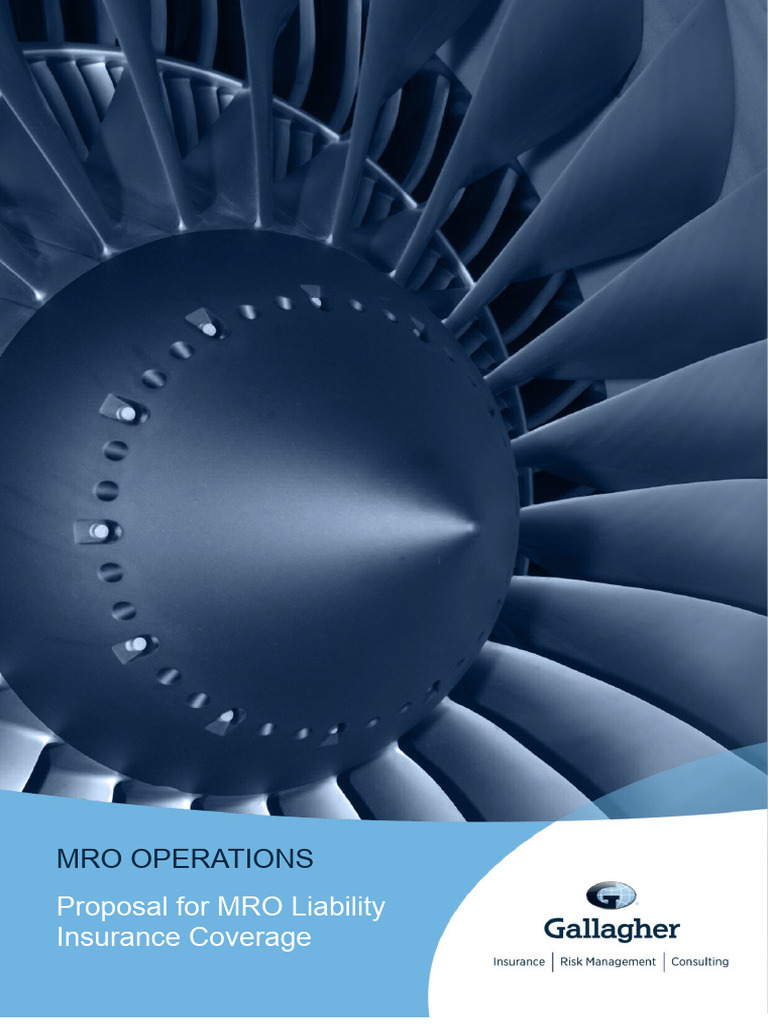 Mro Operations: Proposal For MRO Liability Insurance Coverage | Download Free PDF | Aircraft ...