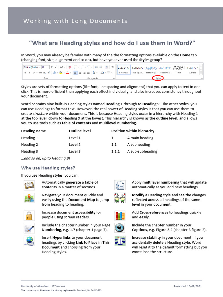 Msword Headingstyles | PDF | Microsoft Windows | System Software