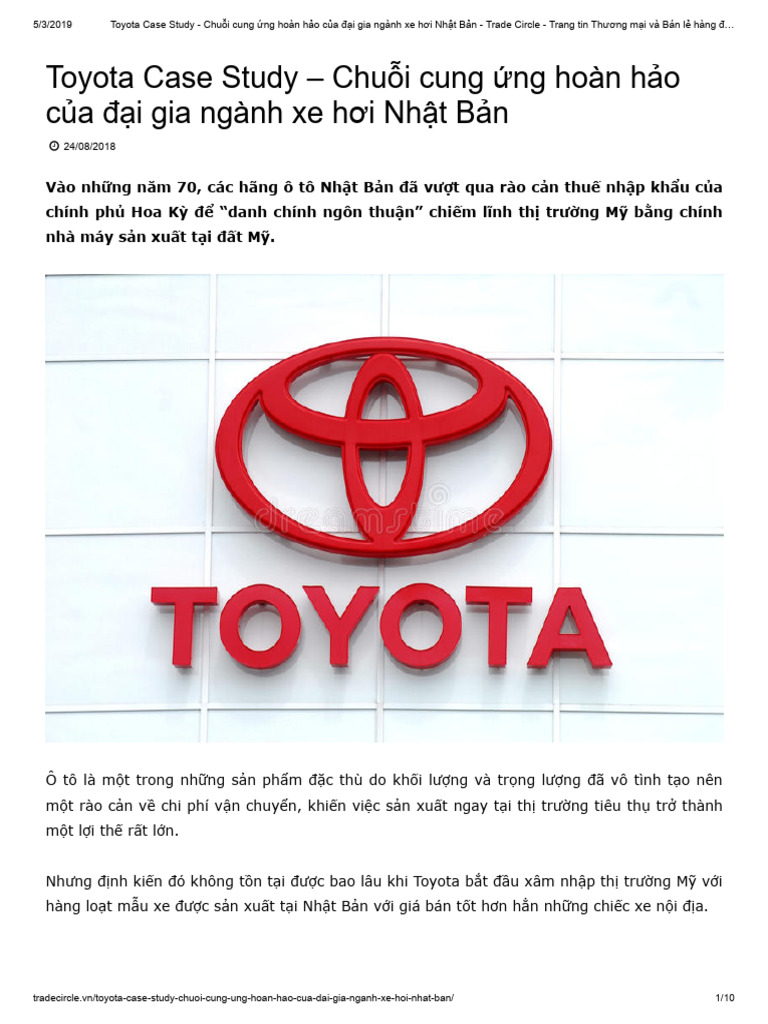 Toyota Case Study | PDF