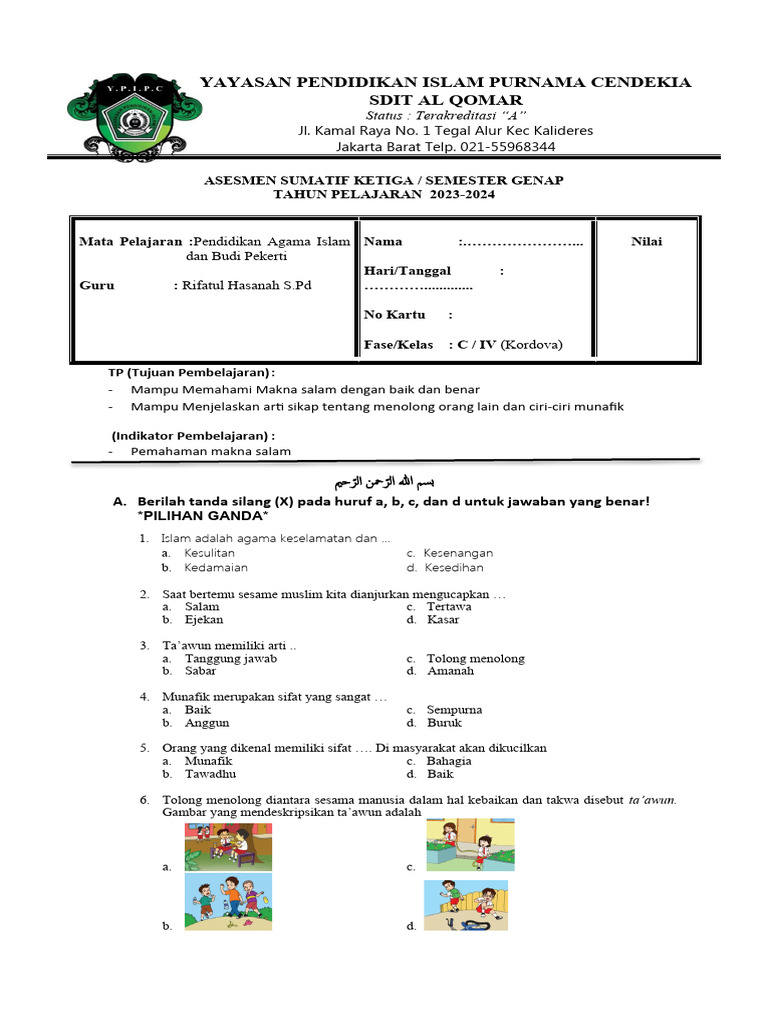 Ub Iii Kelas 4 | PDF