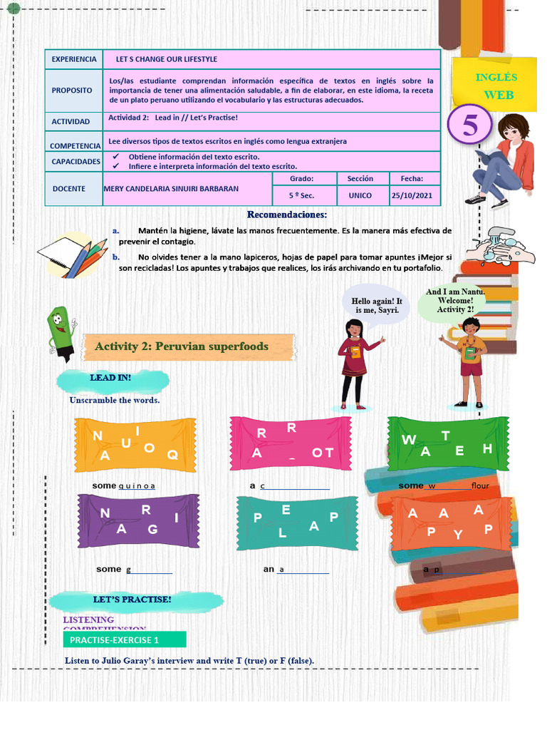 5º ING. EXP 08- ACTV 02 | PDF