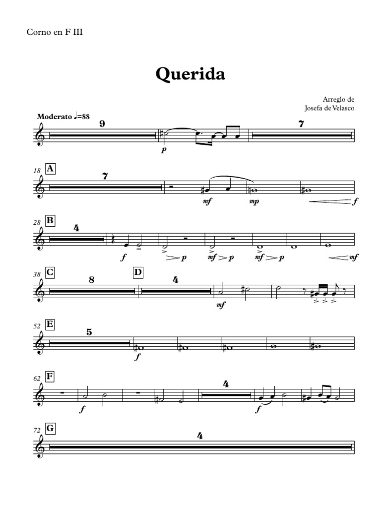 11 - Querida - Corno en F III | PDF
