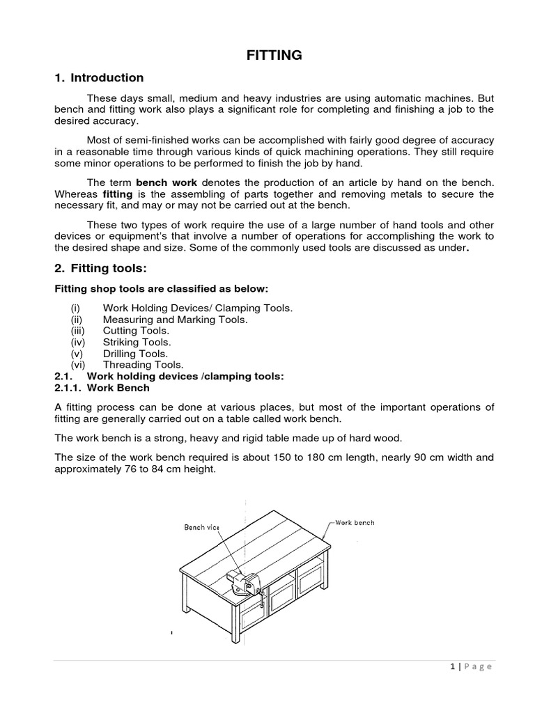 Fitting Shop | PDF | Screw | Metalworking