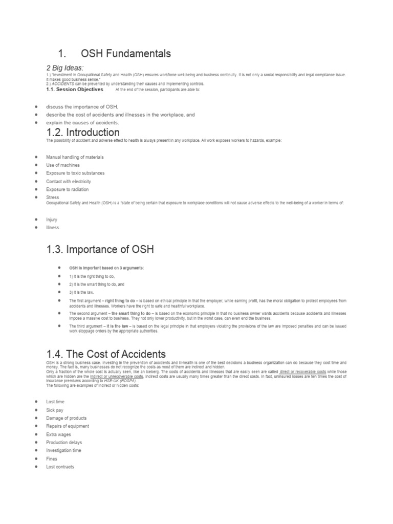 Understanding Occupational Safety and Health | PDF | Noise ...
