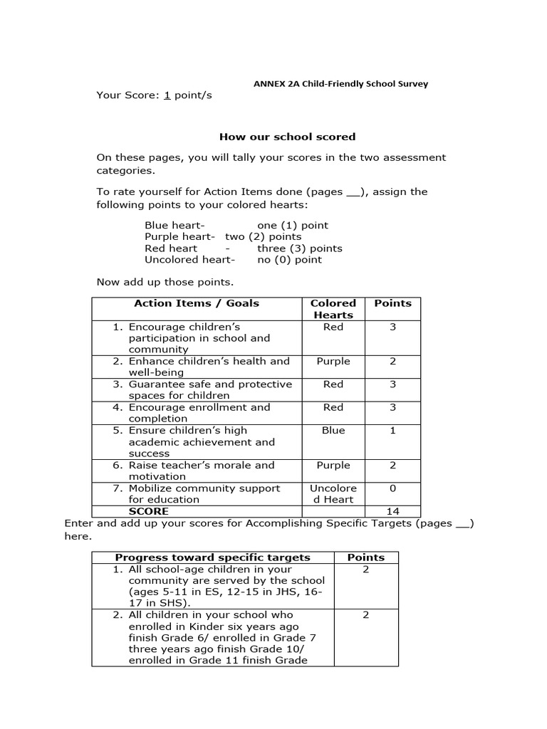 Child-Friendly School Assessment Guide | PDF