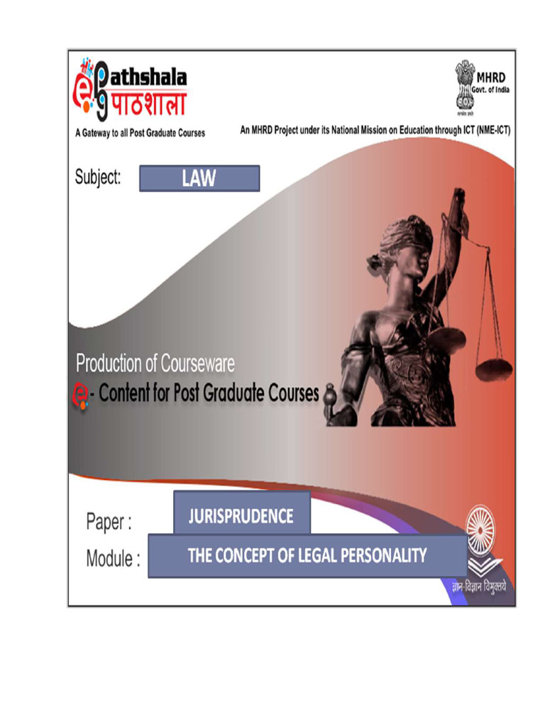 Understanding Legal Personality Concepts | PDF | Mens Rea | Legal Liability