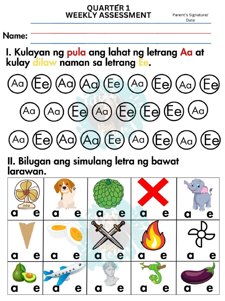 Week Assessment Quarter 1 | PDF