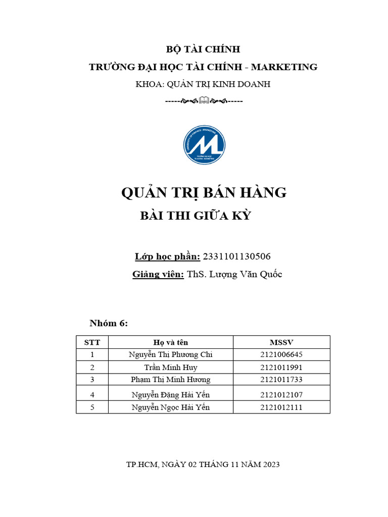 n6 - KTGK - QTBH Ct5 (Hk3 2023) | PDF