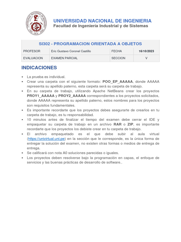 Examen POO: Proyectos Java y Análisis de Arreglos | PDF | Tecnologías ...