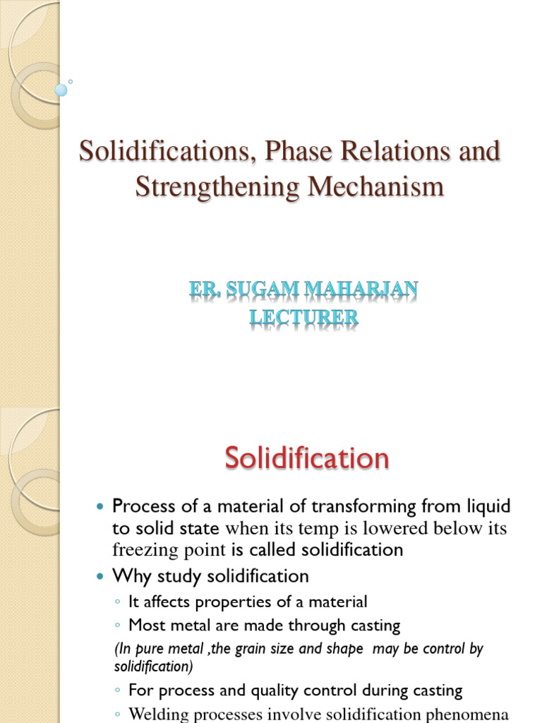 solidification__phase_relation | PDF | Freezing | Phase (Matter)