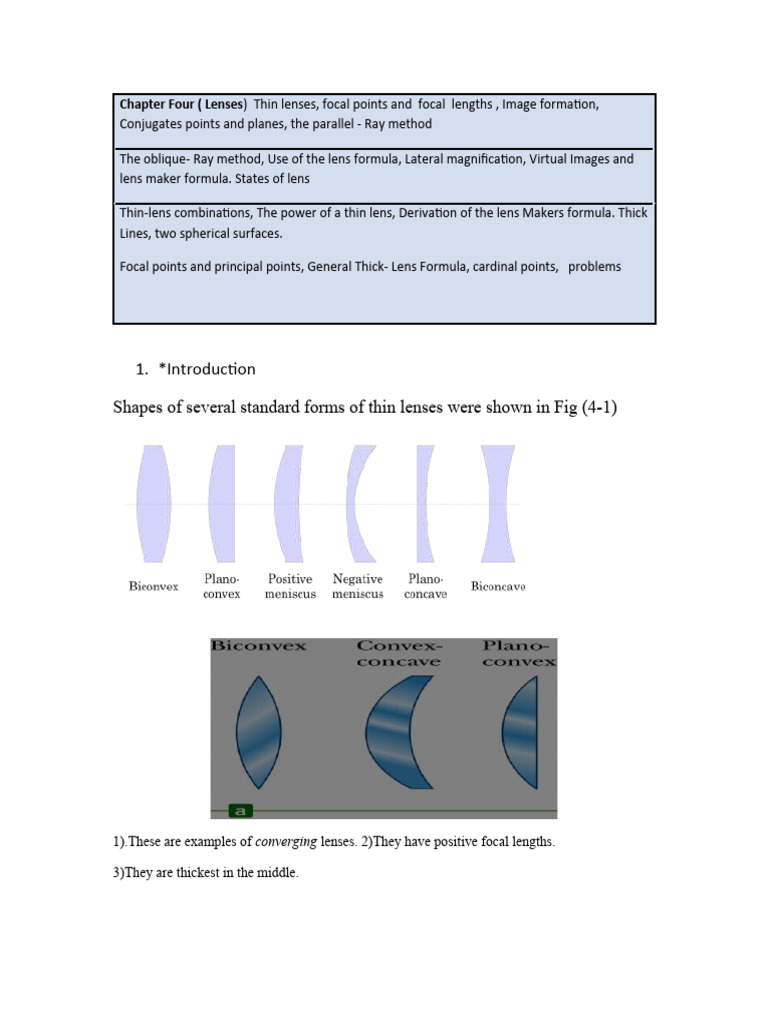 (chapter 4 lenses(2020 | PDF | Electrodynamics | Geometry