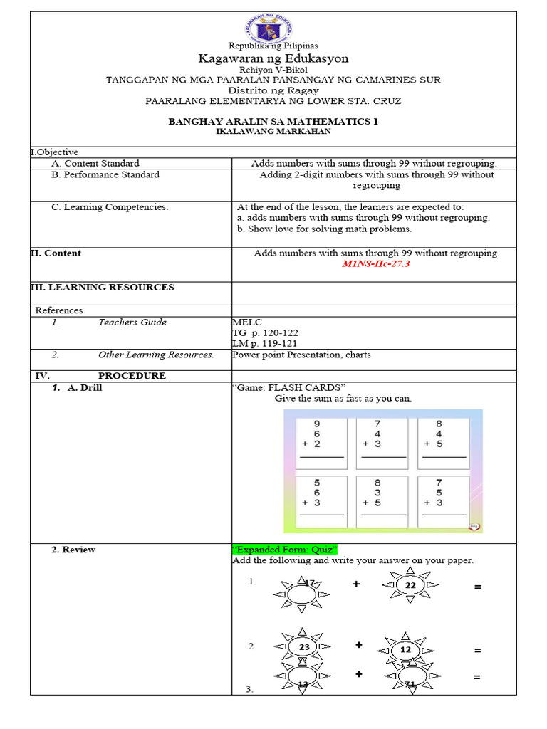 COT LP Second Quarter Math | PDF | Cognitive Science | Teaching