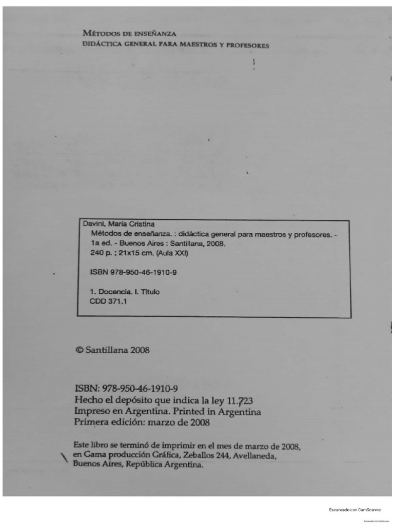 La Didactica Davini 1 | PDF