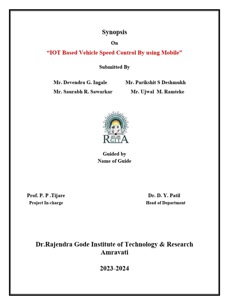 Sample Synopsis Format | Download Free PDF | Internet Of Things | Computing