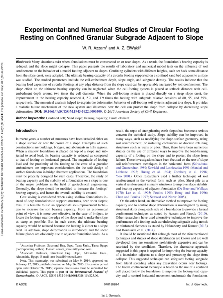 Azzam 2016 | PDF | Foundation (Engineering) | Deep Foundation